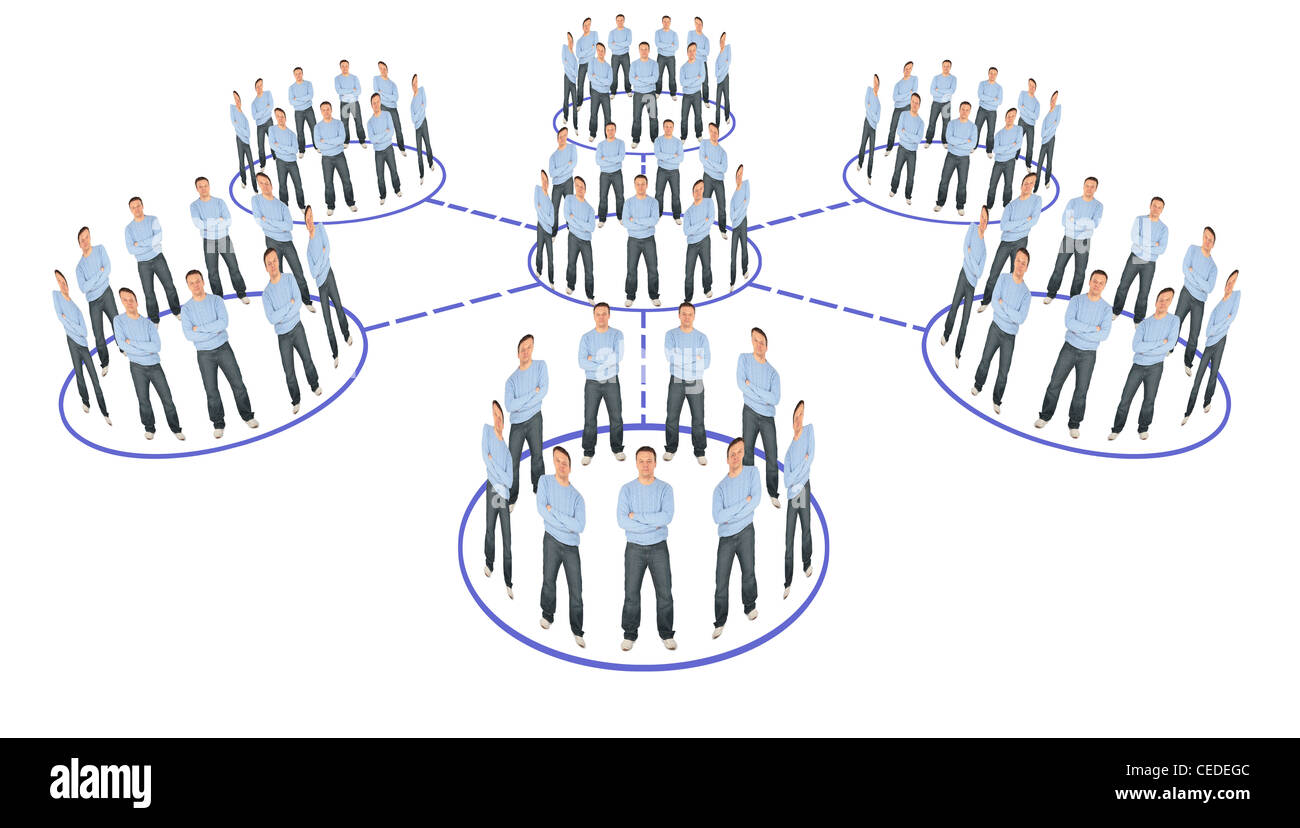 people cooperation system scheme collage Stock Photo - Alamy