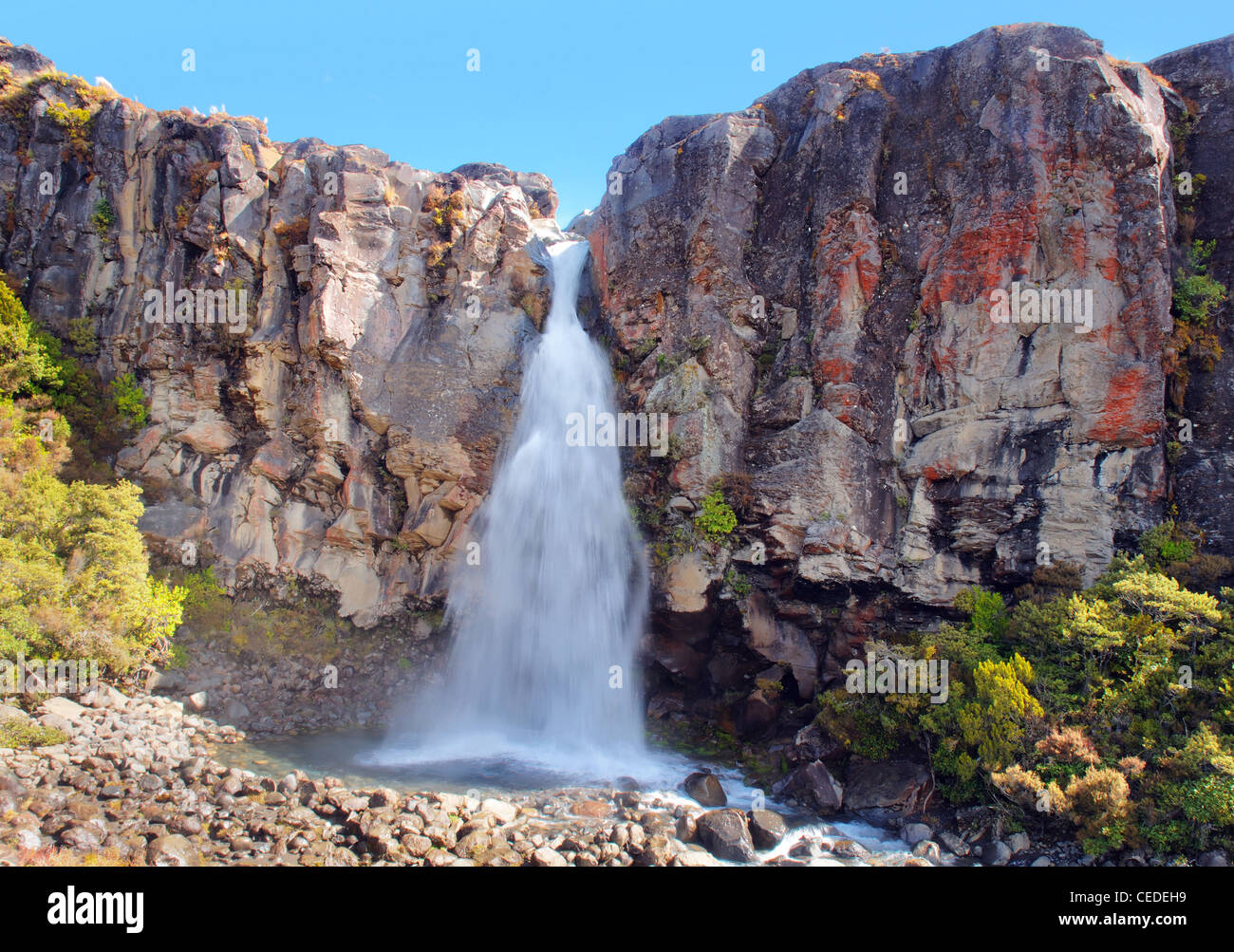 Taranaki Falls, Tongariro National Park, New Zealand Stock Photo - Alamy
