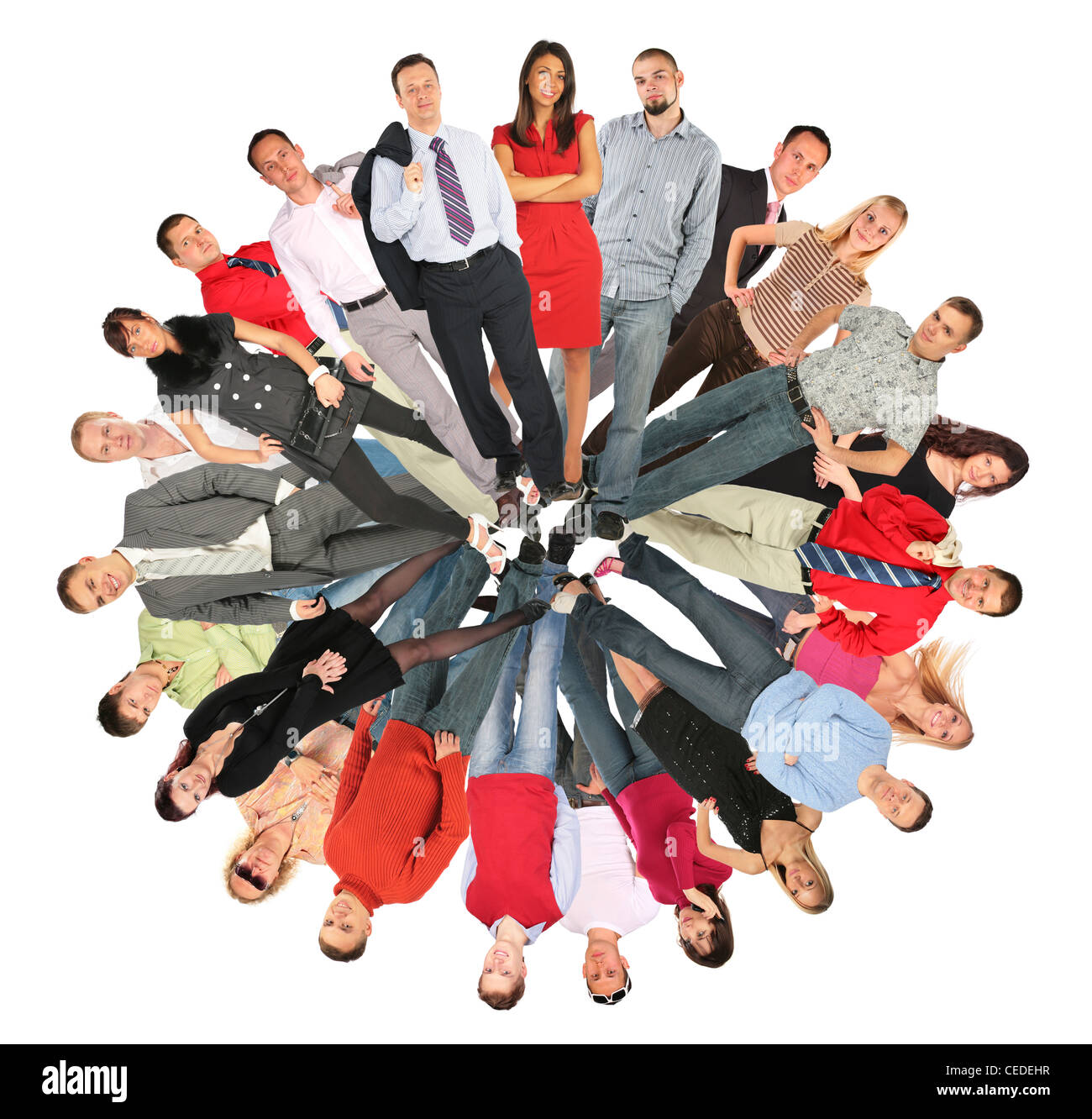 crowd people circle collage Stock Photo - Alamy