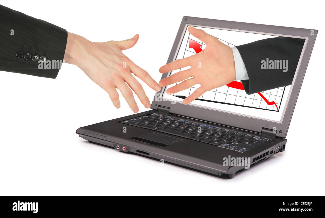 information technology computer partnership collage Stock Photo - Alamy