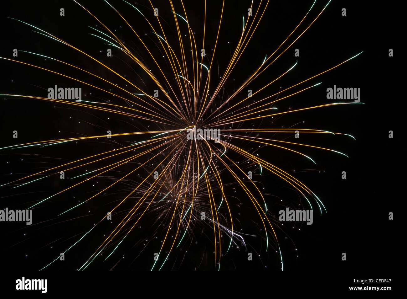 fireworks on black background Stock Photo - Alamy