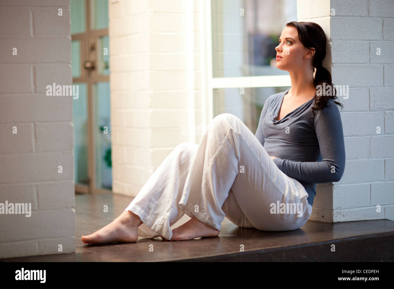 Sitting With Feet On Floor