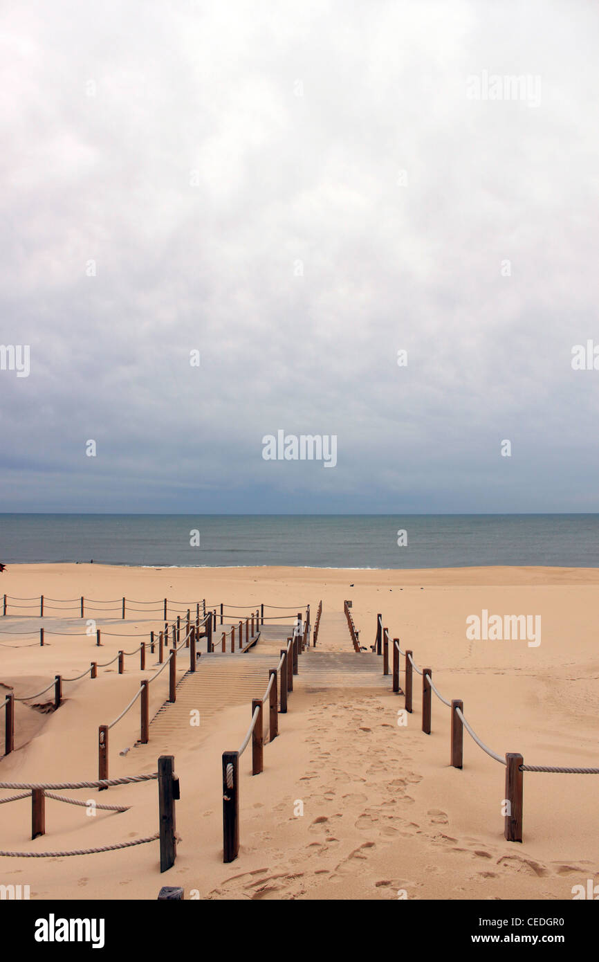 beach walk line Stock Photo - Alamy