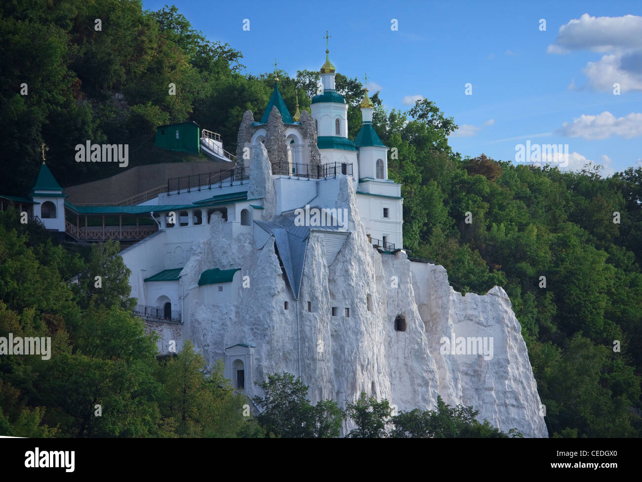 Church on a hill among trees Stock Photo - Alamy
