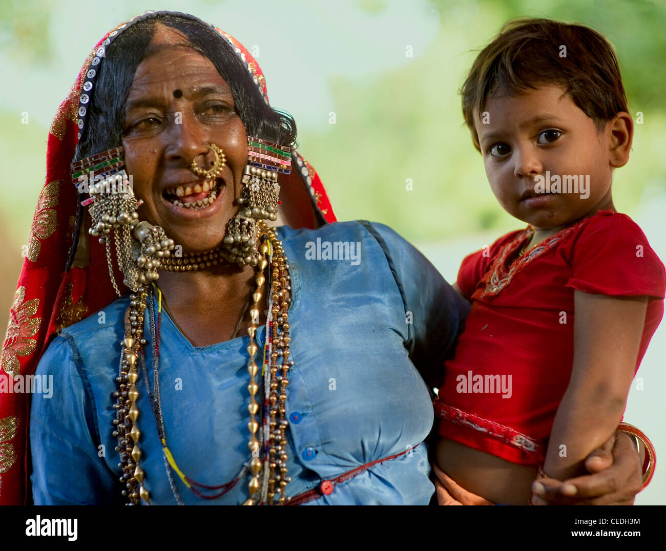 Ethnic Costume and lifestyle of the Lambani tribe of India Stock Photo ...
