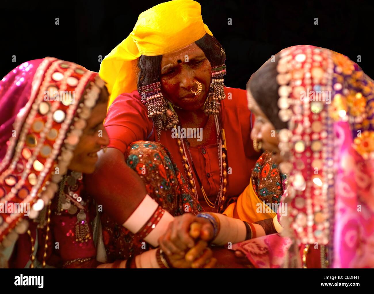 Ethnic Costume and lifestyle of the Lambani tribe of India Stock Photo ...