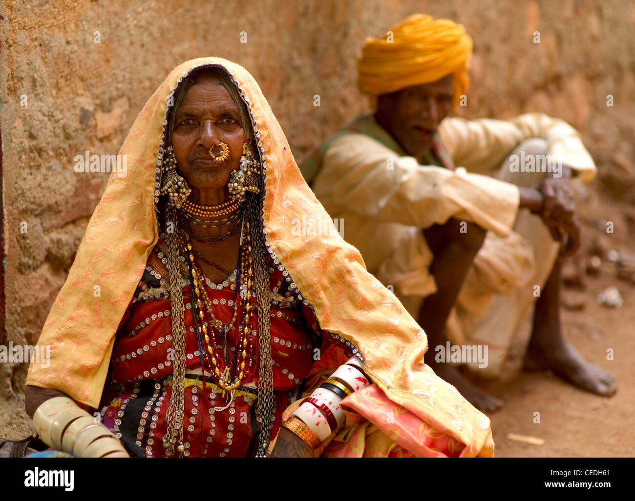 Ethnic Costume and lifestyle of the Lambani tribe of India Stock Photo ...
