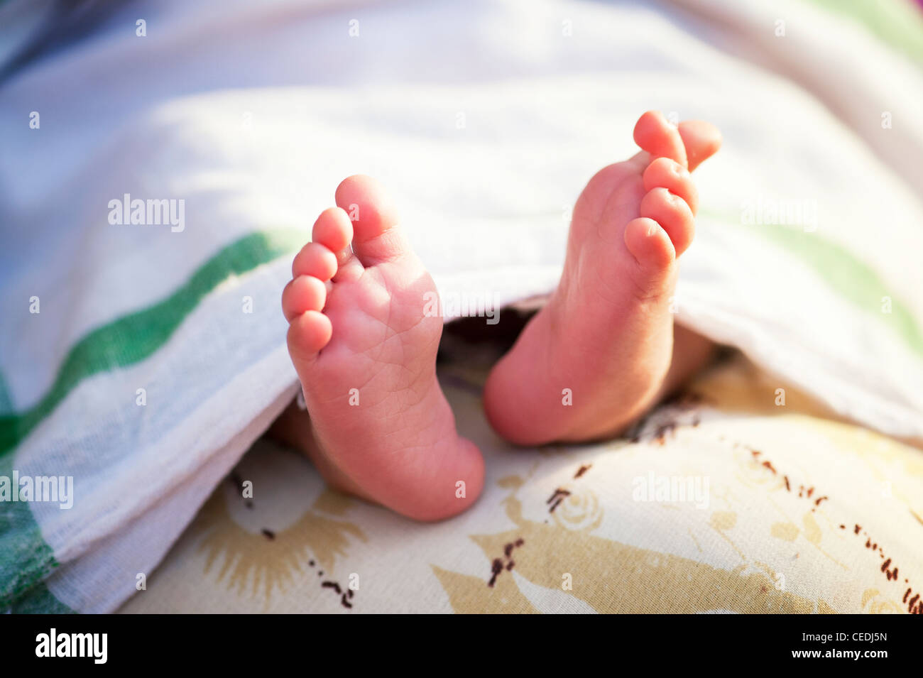 New born Indian babies bare feet. Andhra Pradesh, India Stock Photo - Alamy