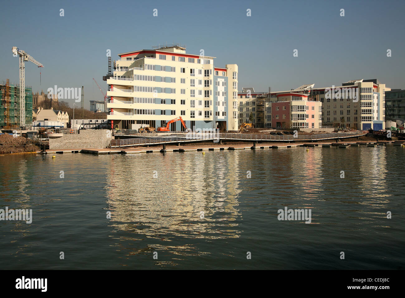 New riverside construction, 13 February 2008 Stock Photo - Alamy