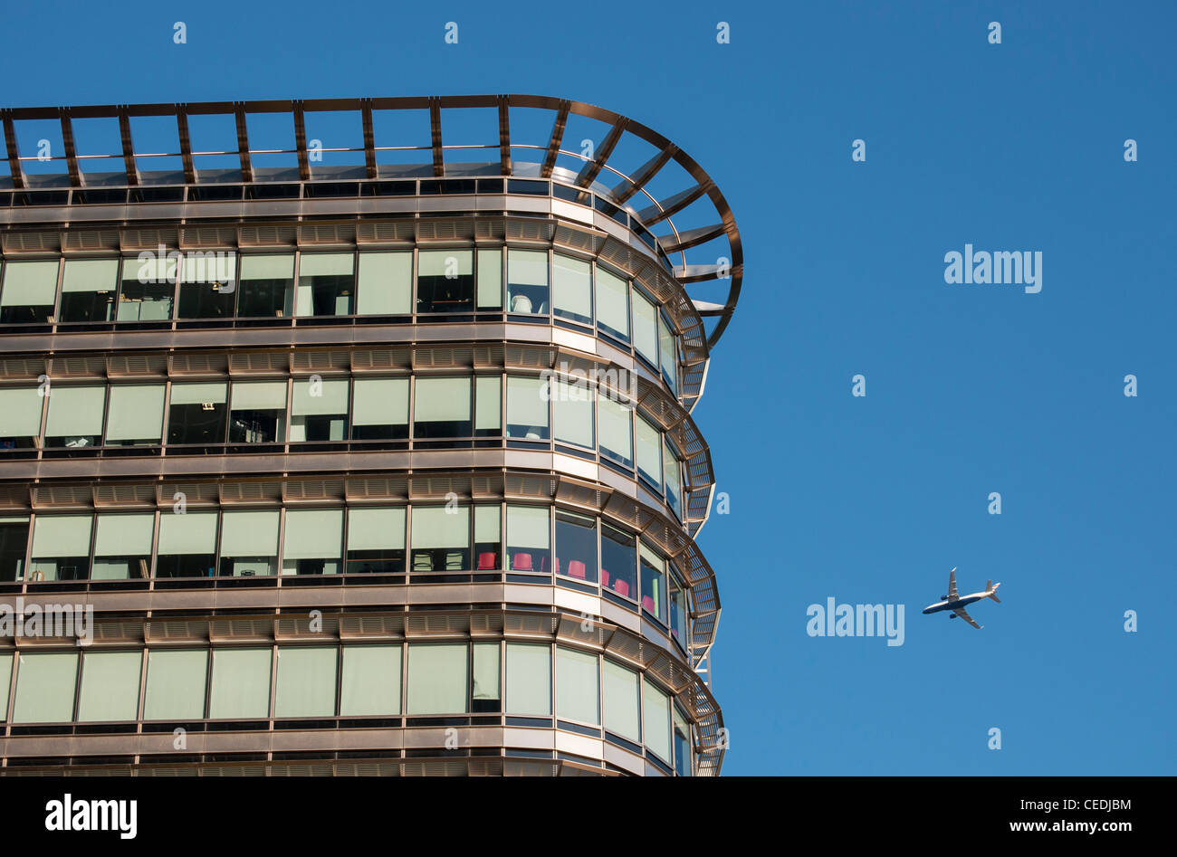 Embraer 170/190 Airplane and Office Building at 20 Canada Square ...