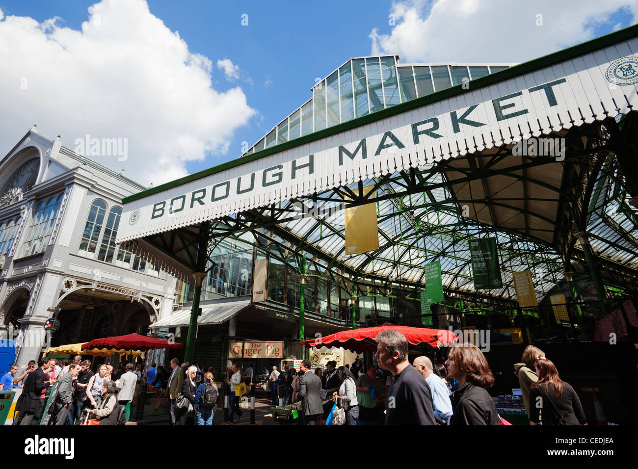 England, London, Southwark, Entrance to Borough Market Stock Photo - Alamy