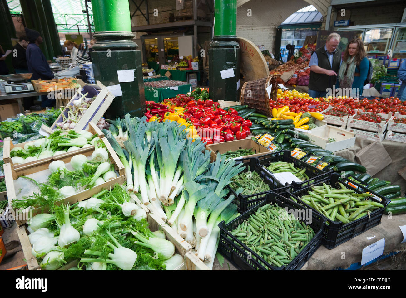 England, London, Southwark, Borough Market, Vegetable Stall Stock Photo ...