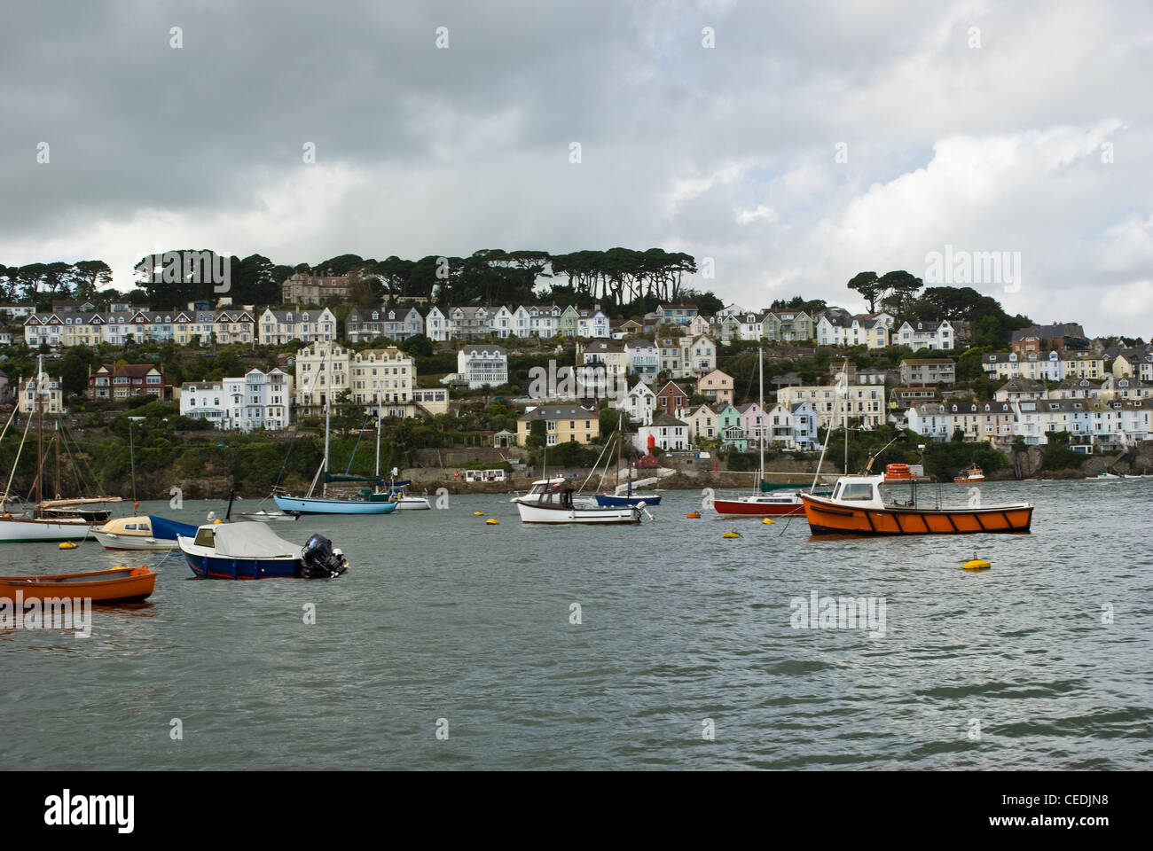 The estuary of the river fowey town of fowey south cornish coast ...