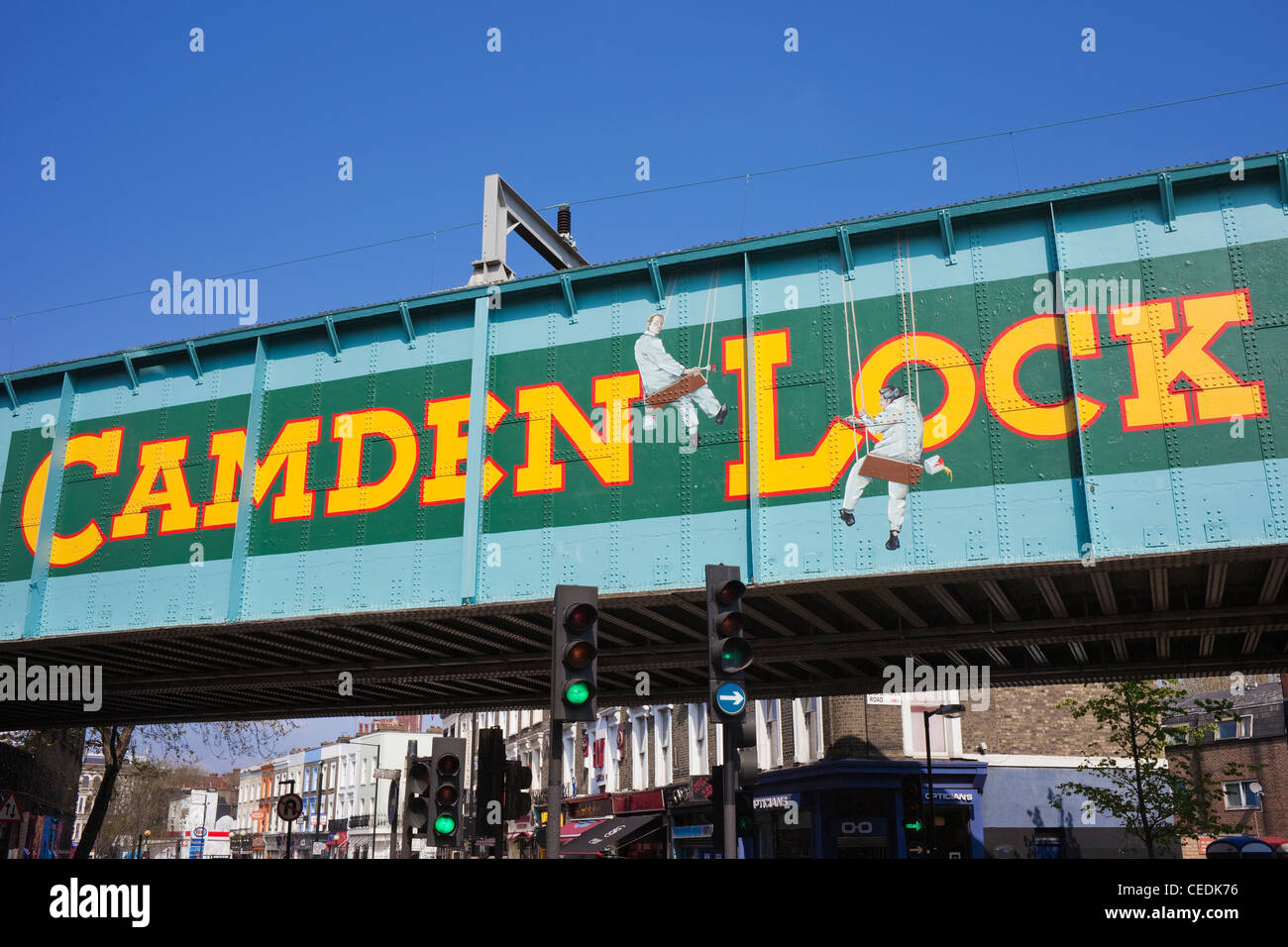 England, London, Camden, Camden Lock Sign Stock Photo - Alamy
