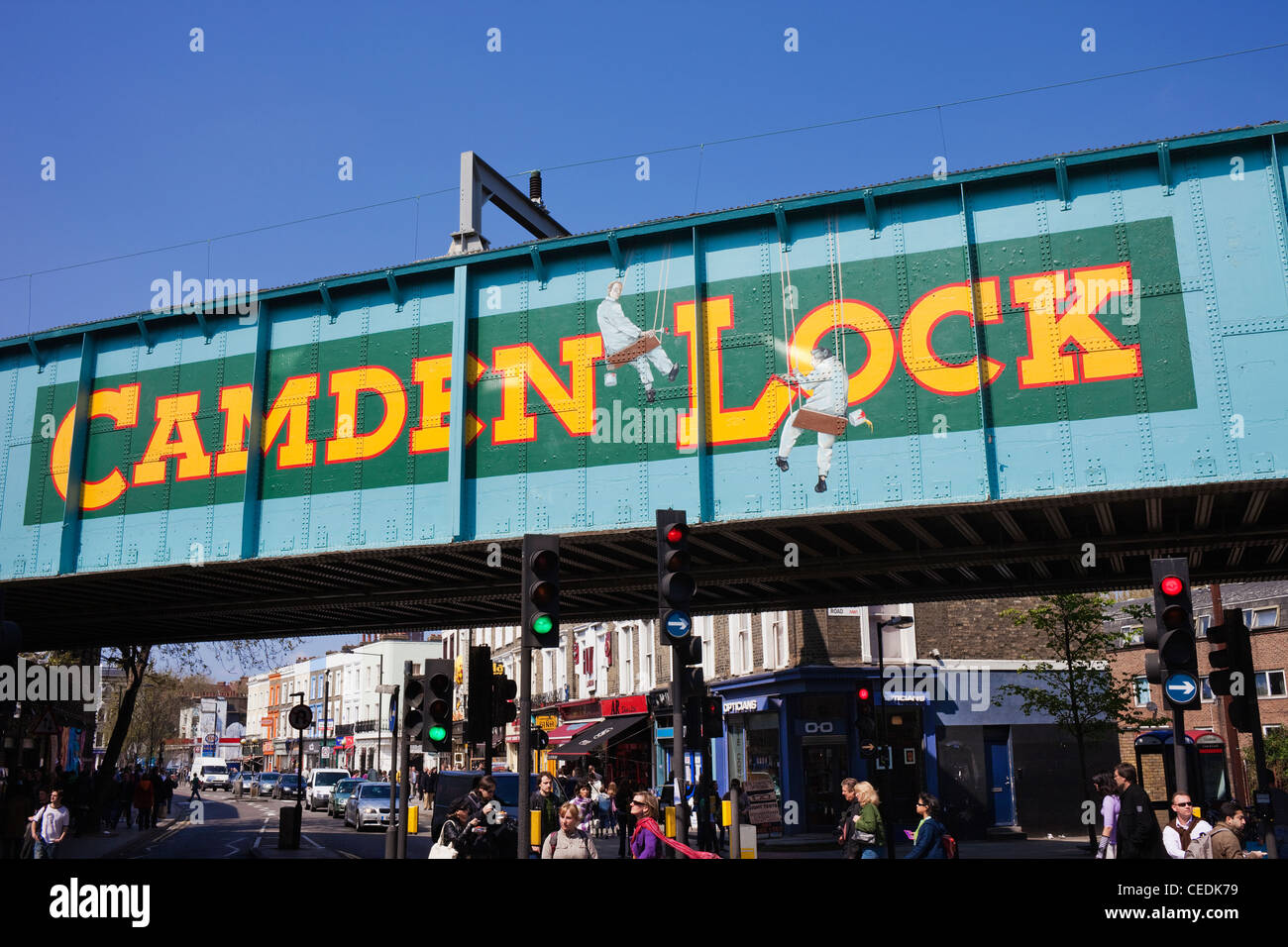 England, London, Camden, Camden Lock Sign Stock Photo - Alamy