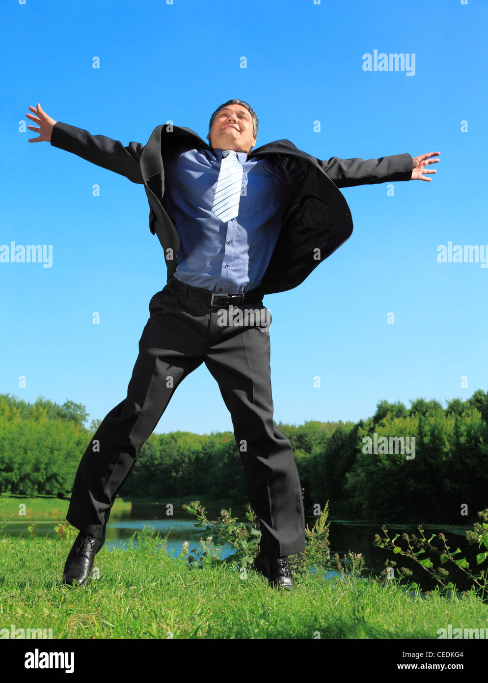 Human flying in sky freedom hi-res stock photography and images - Alamy