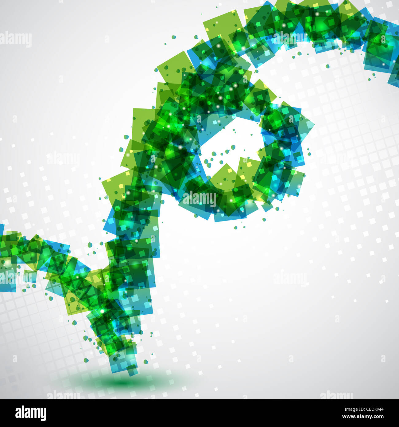Abstract blue and green background with transparent square shapes Stock ...