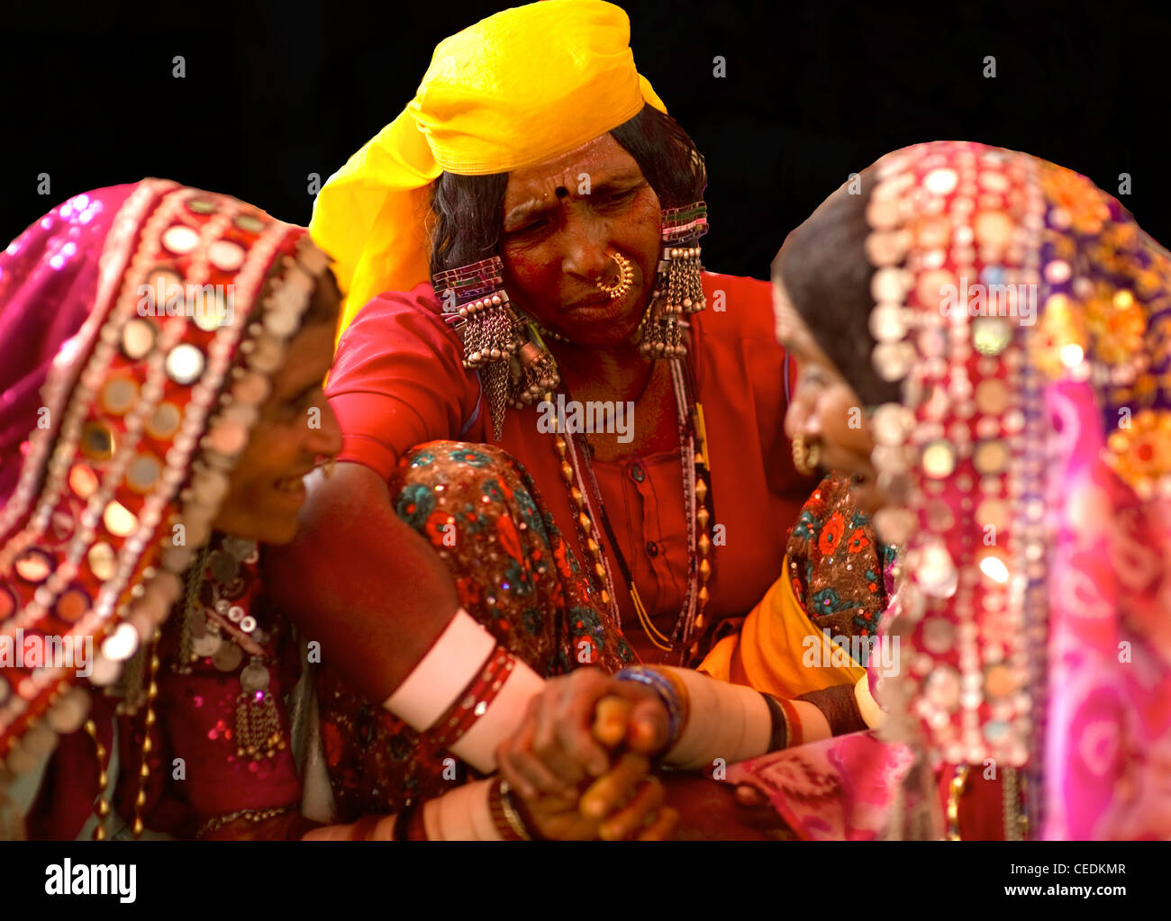 Ethnic Costume and lifestyle of the Lambani tribe of India Stock Photo ...