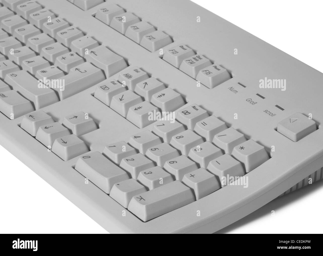 studio photography of a grey computer key pad in white back Stock Photo ...