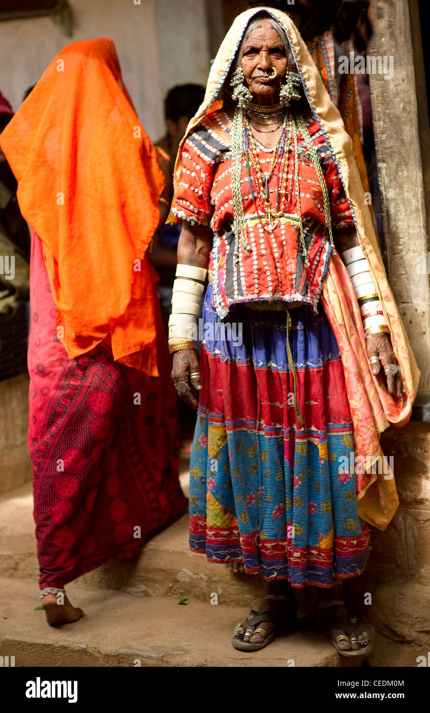 Ethnic Costume and lifestyle of the Lambani tribe of India Stock Photo ...