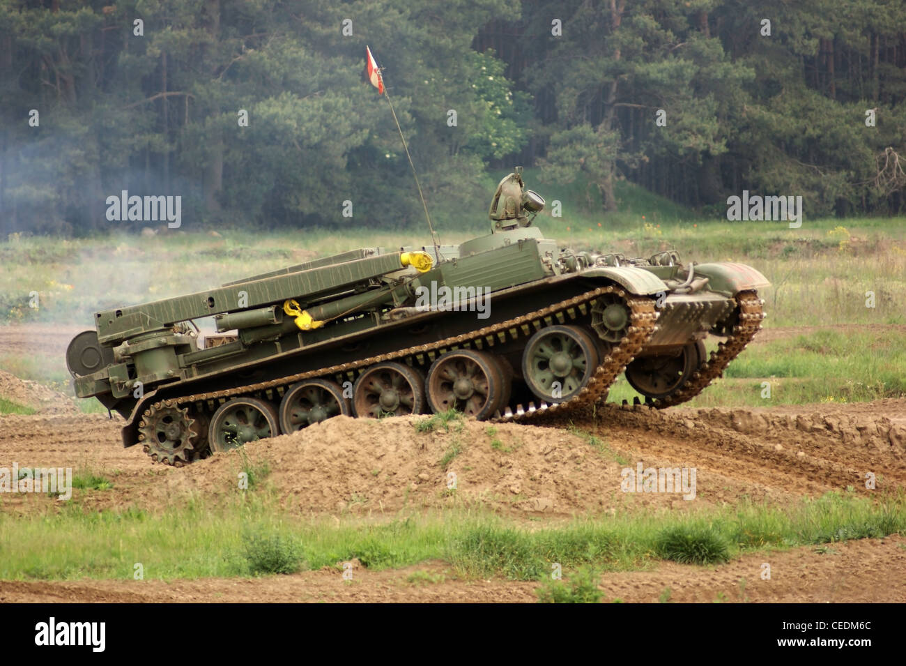 old tank of the "Nationale Volksarmee" in Germany, now used for a ...