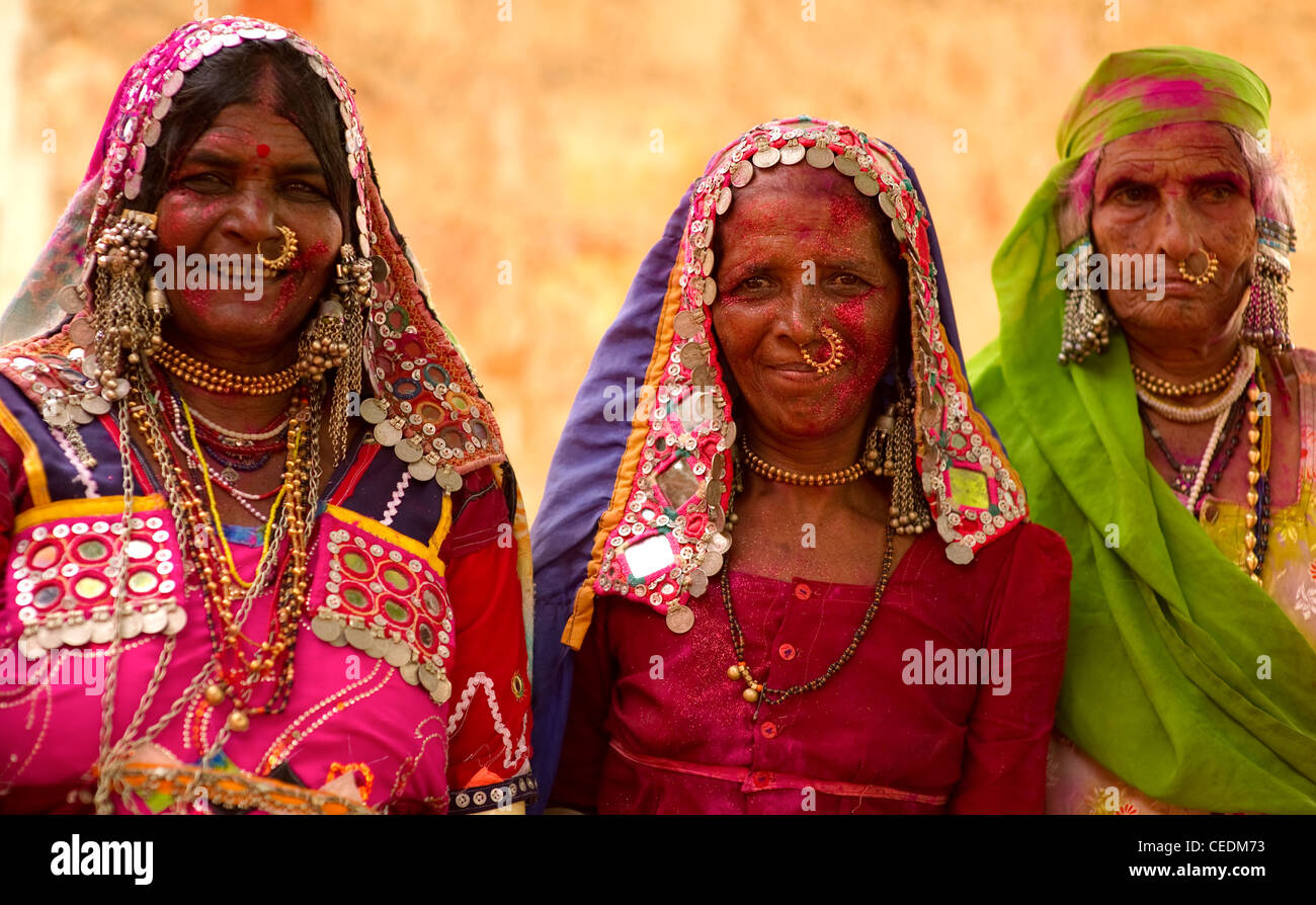 Ethnic Costume and lifestyle of the Lambani tribe of India Stock Photo ...