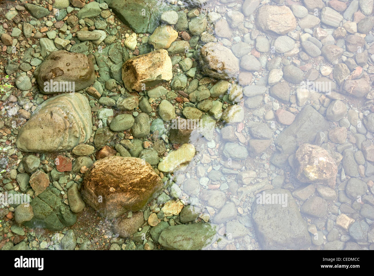 Bed of Langstrath Beck through clear water - Borrowdale, Keswick, Lake ...