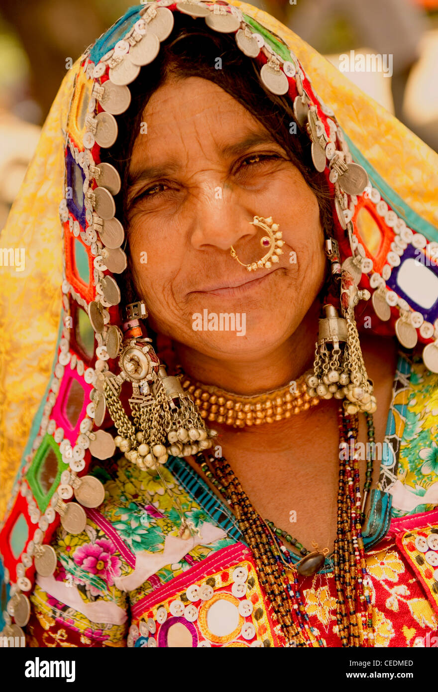 Ethnic Costume and lifestyle of the Lambani tribe of India Stock Photo ...