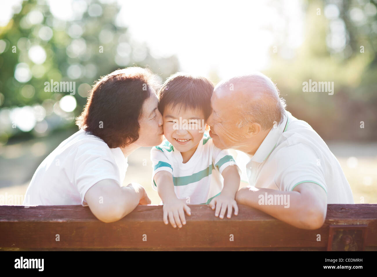 Chinese grandfather grandson sitting hi-res stock photography and ...