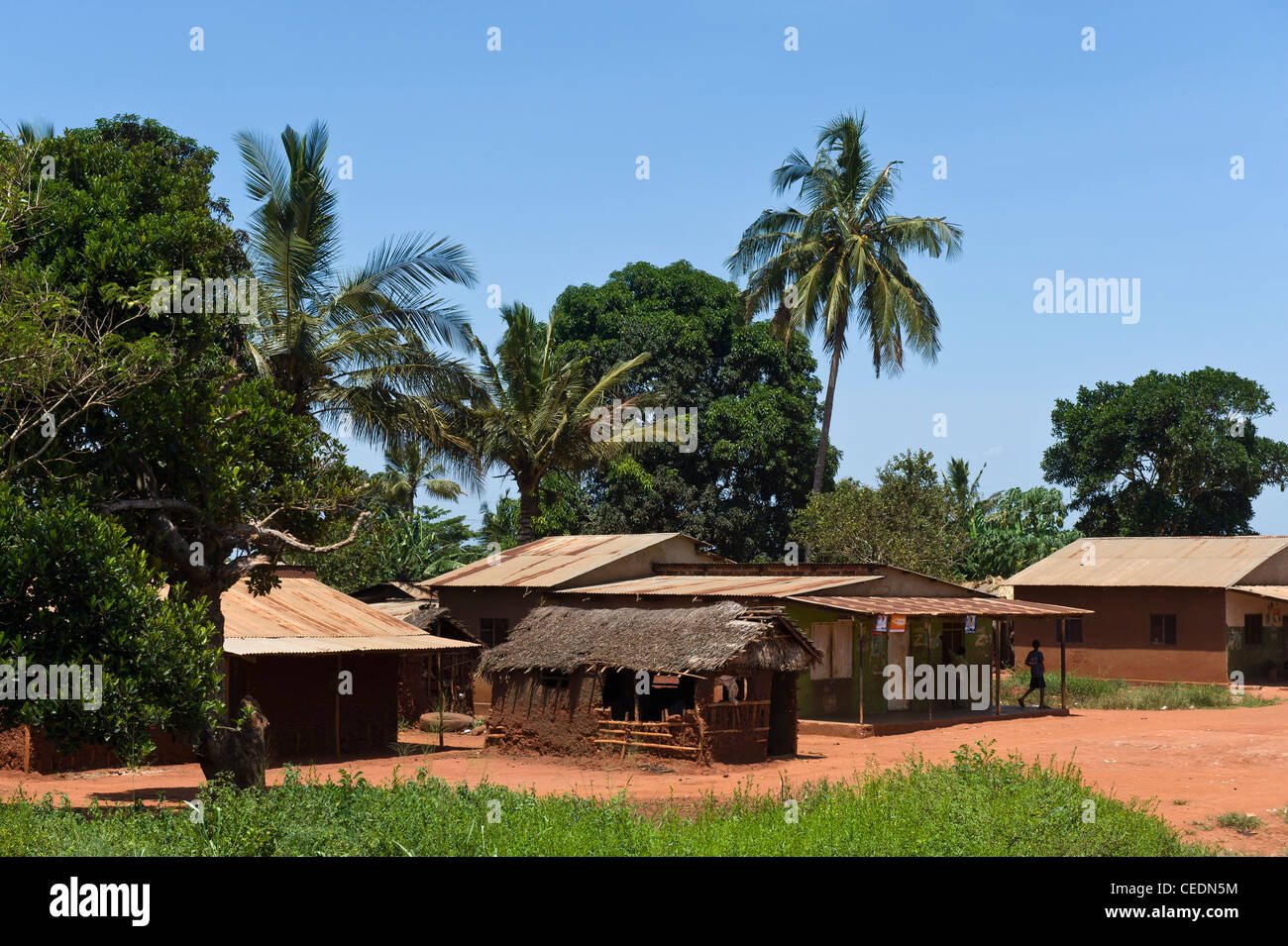 Village scene along the road from Segera to Chalinze Tanga Region ...