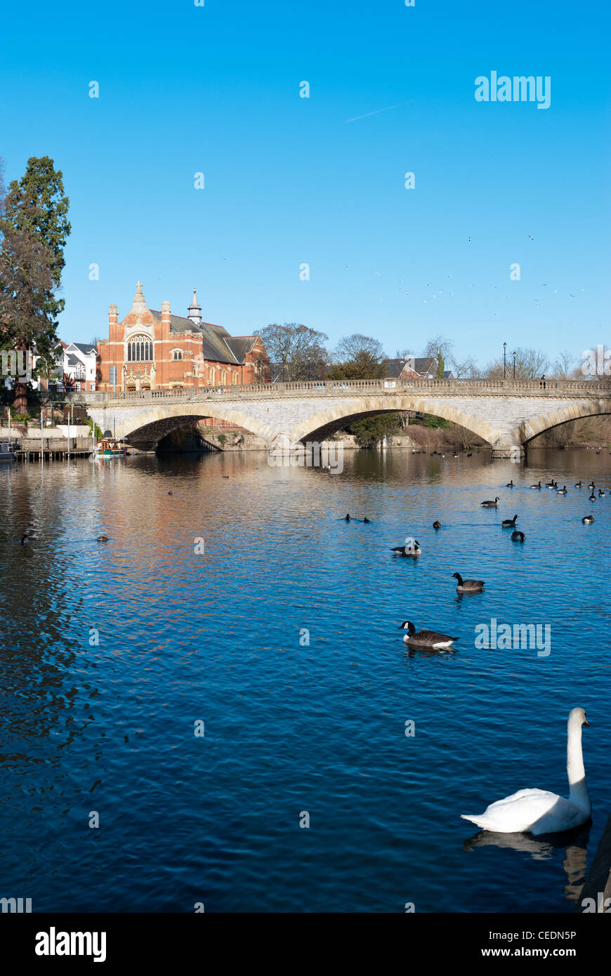 Bridge crossing the river severn in evesham, worcestershire Stock Photo ...