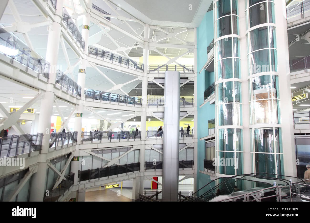 Interior of trade complex, train station Stock Photo - Alamy