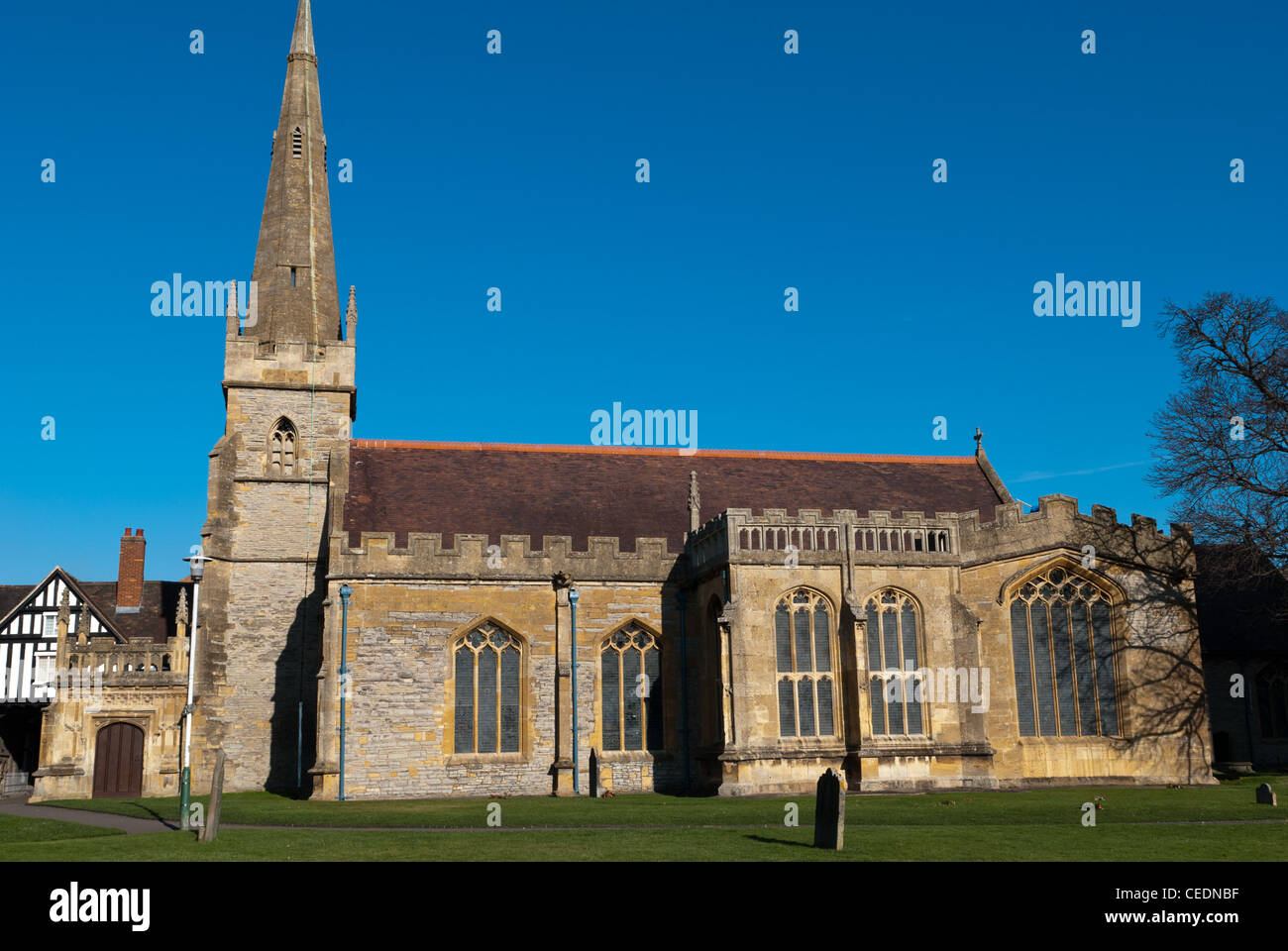 All Saints Church in abbey Park, Evesham Stock Photo - Alamy