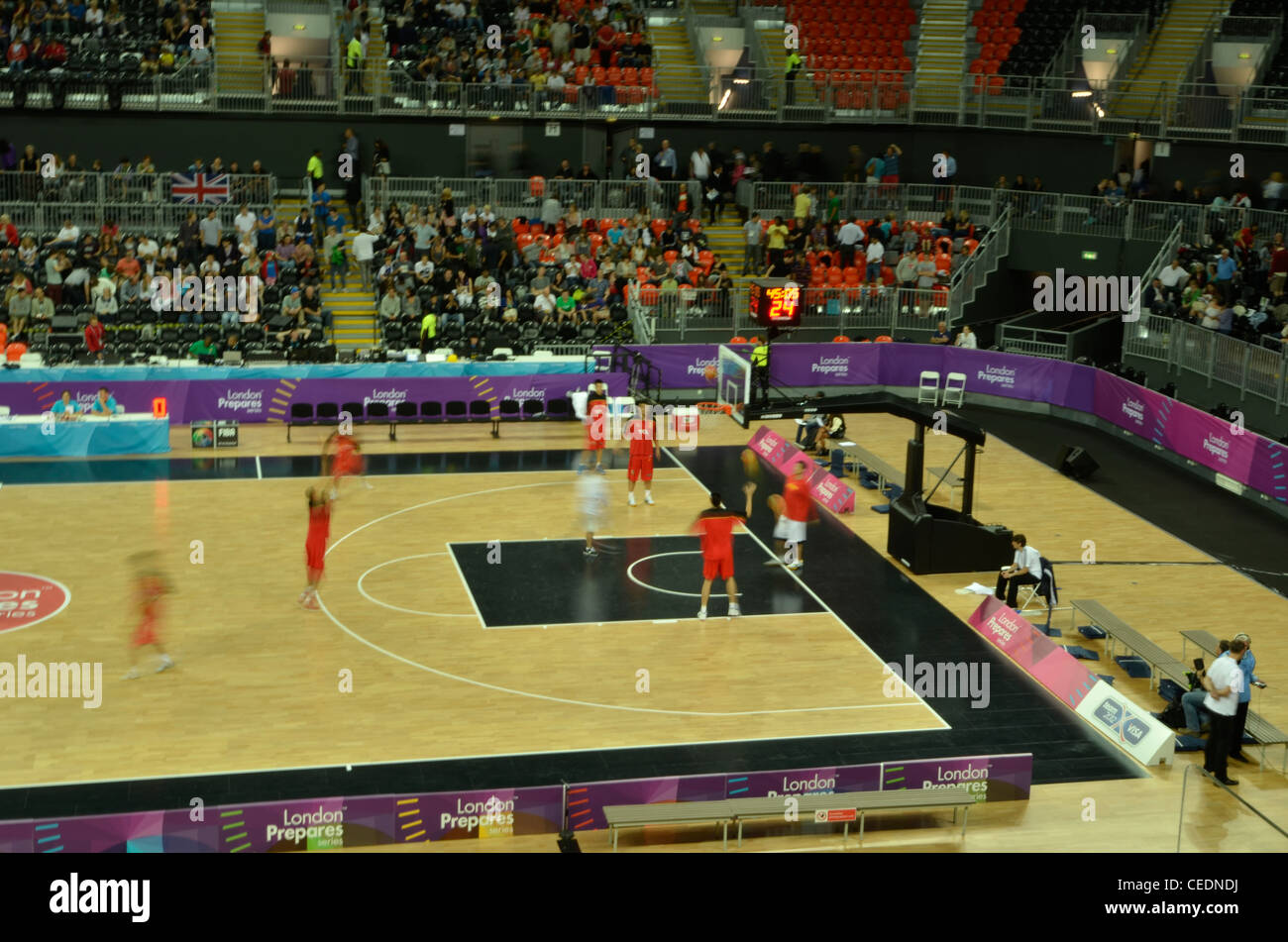 General view picture from the London 2012 Olympic Games basketball ...