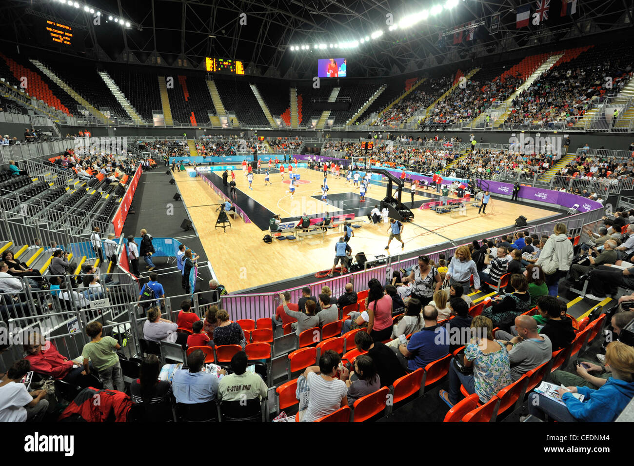 General view picture from the London 2012 Olympic Games basketball ...