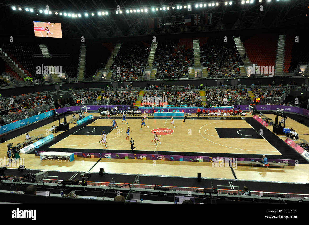 General view picture from the London 2012 Olympic Games basketball ...