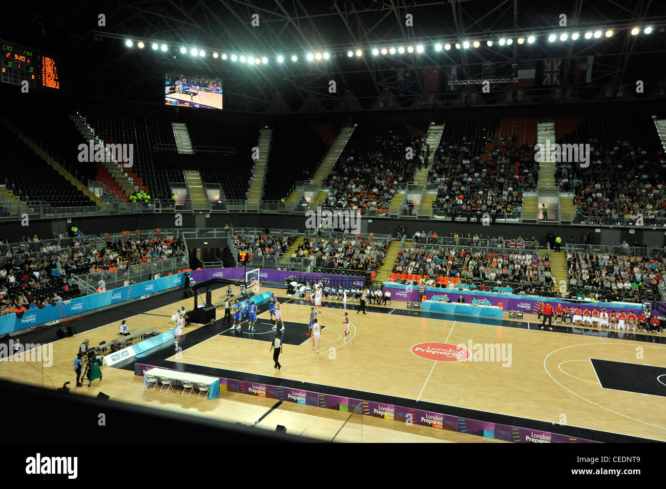 General view picture from the London 2012 Olympic Games basketball ...