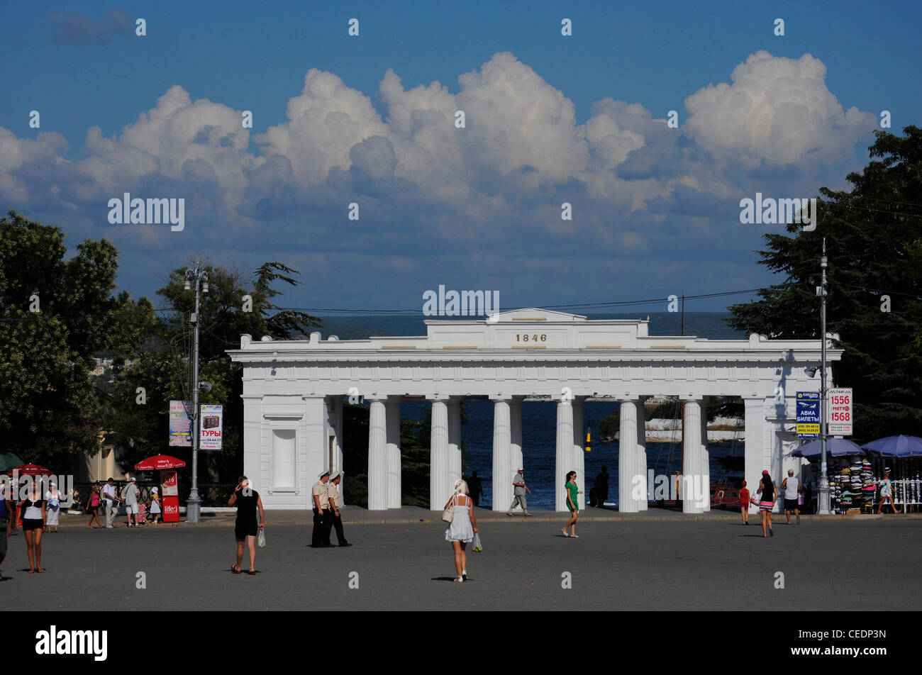 Ukraine. Sevastopol. Grafskaya Quay. 1846. Nakhimov Square Stock Photo ...