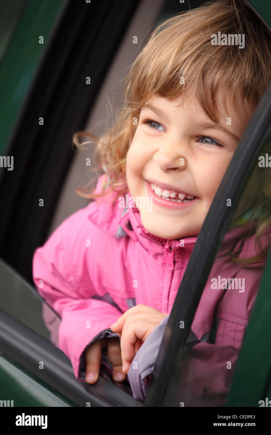 Kid car window hi-res stock photography and images - Alamy