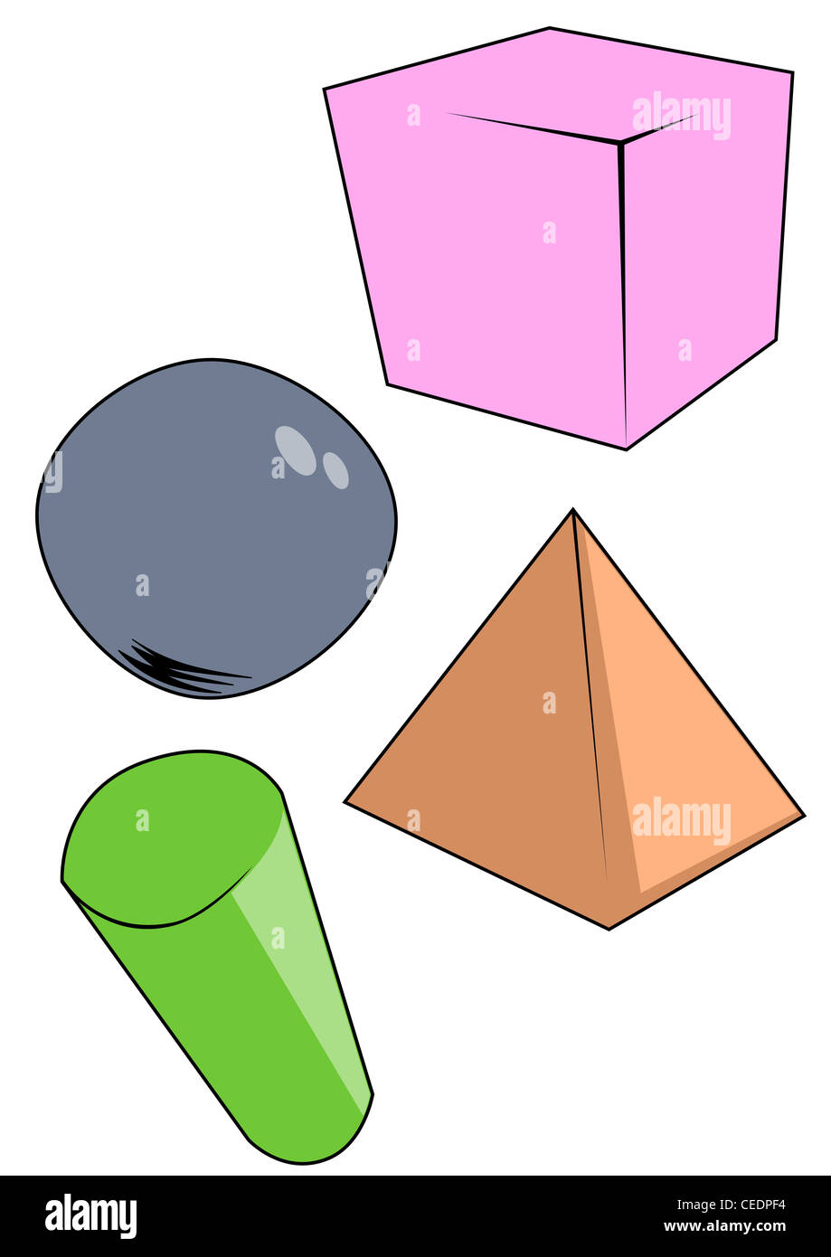 Hand drawn geometric objects Stock Photo - Alamy