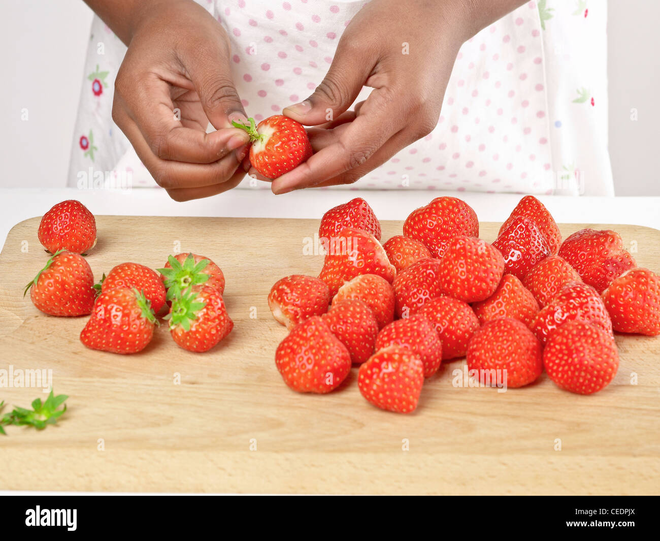 Strawberries inside hi-res stock photography and images - Alamy