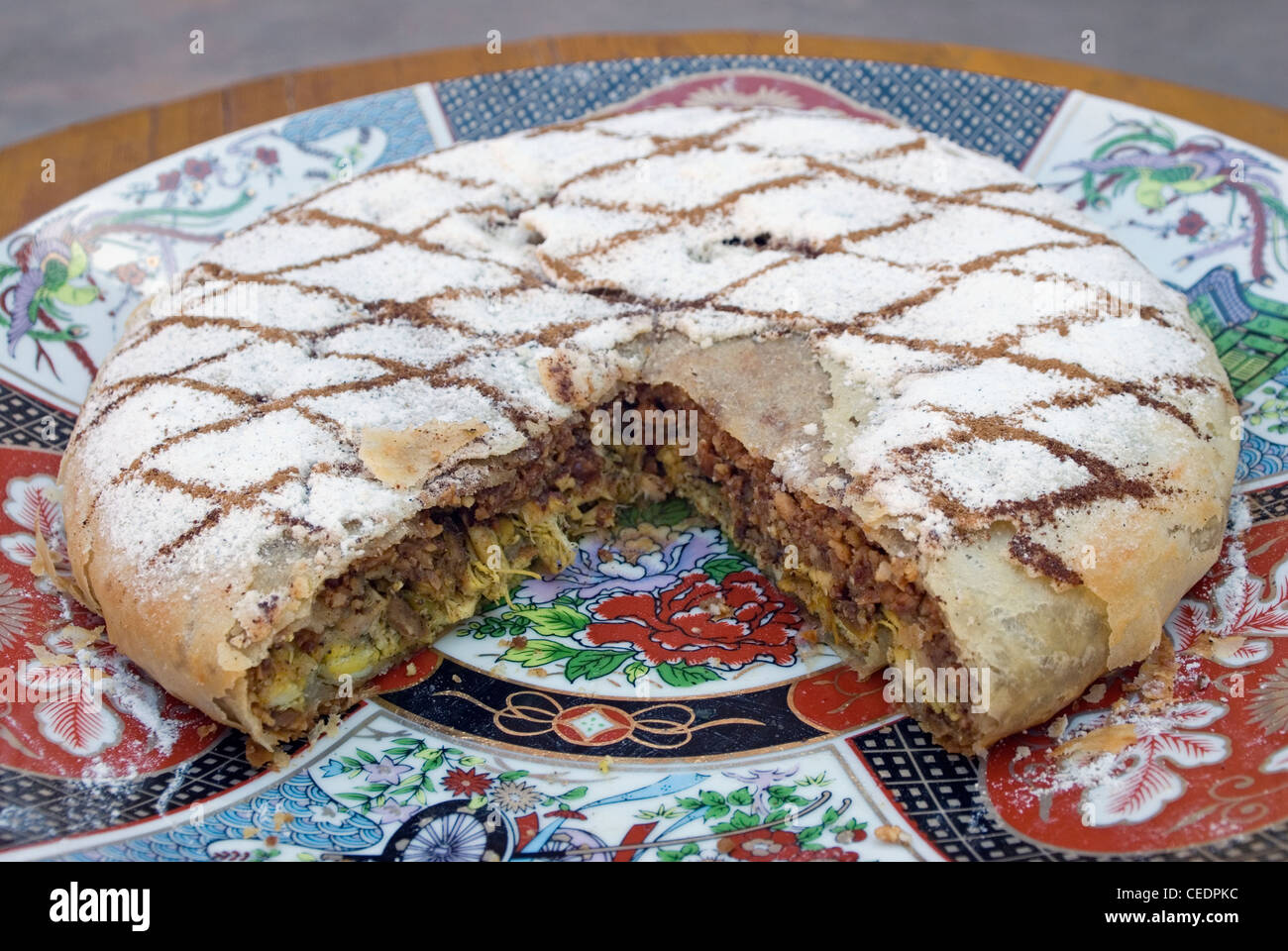 Morocco, Marrakech, pastilla (pigeon pie) on a dish Stock Photo - Alamy