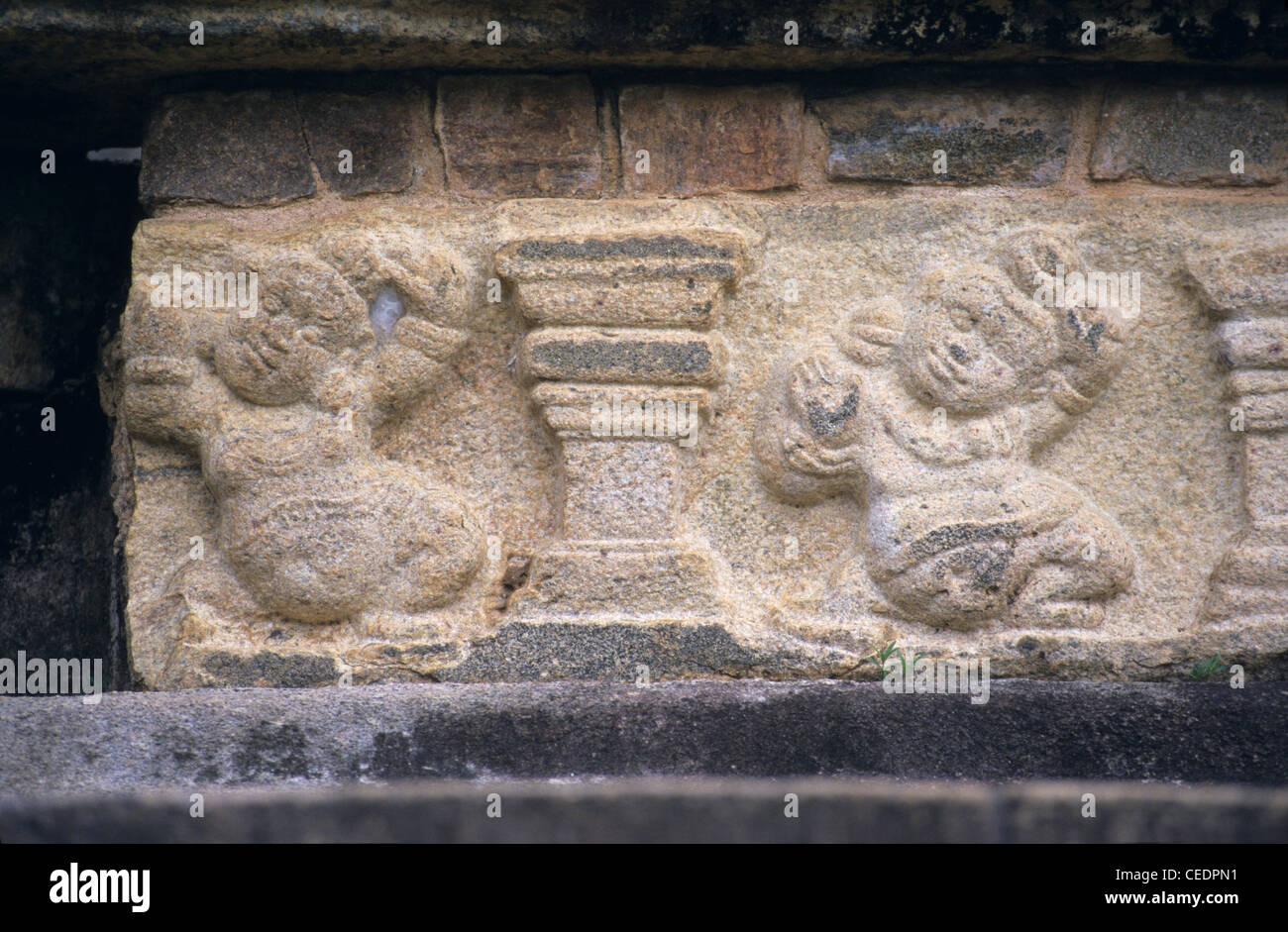 Sculptures on wall of old audience room (Council Chamber) of Royal ...