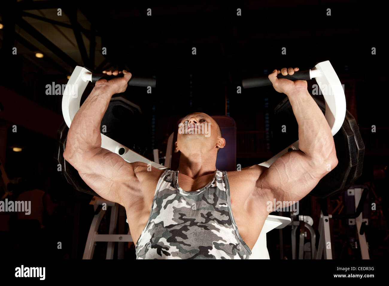 bodybuilder in training room Stock Photo - Alamy