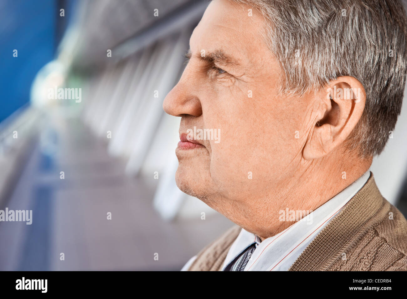 face profile Senior man Stock Photo - Alamy