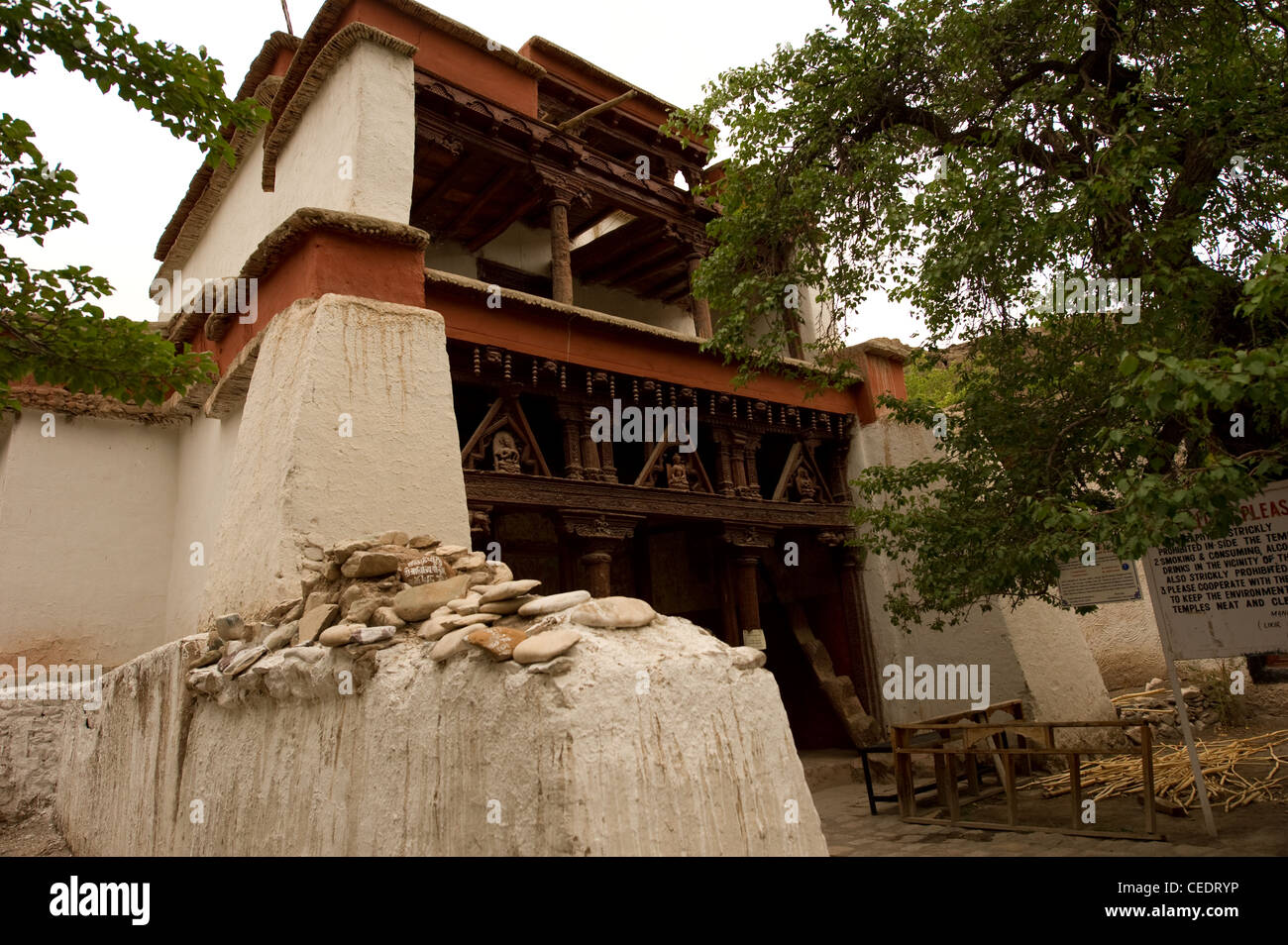 The ancient Alchi Monastery in a village beyond Leh, Ladakh contains ...
