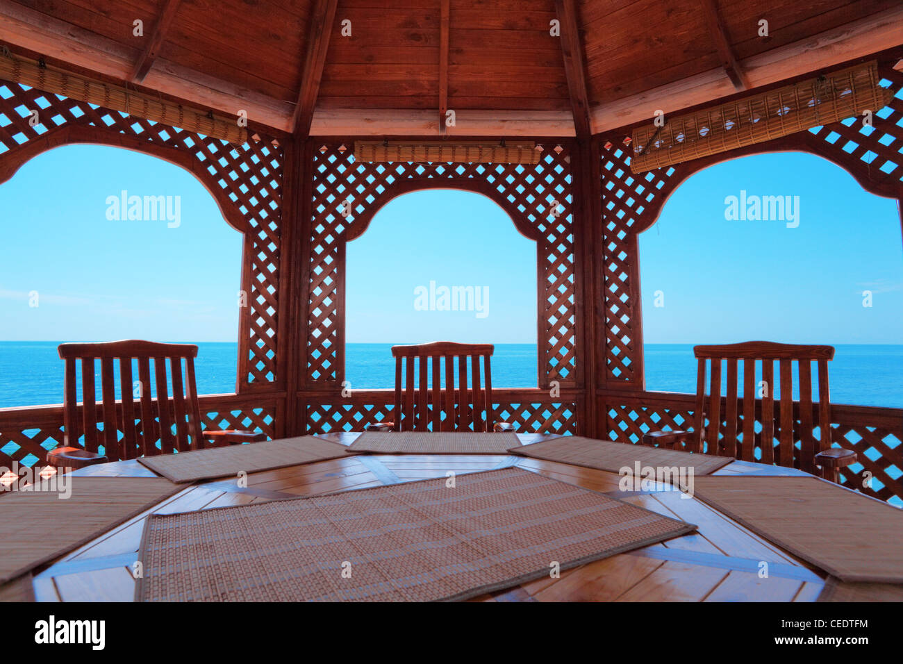 calm pavilion near sea Stock Photo - Alamy