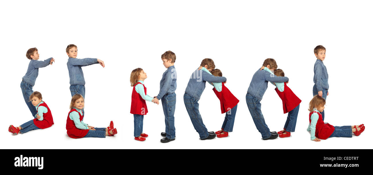 children making word SCHOOL collage Stock Photo - Alamy