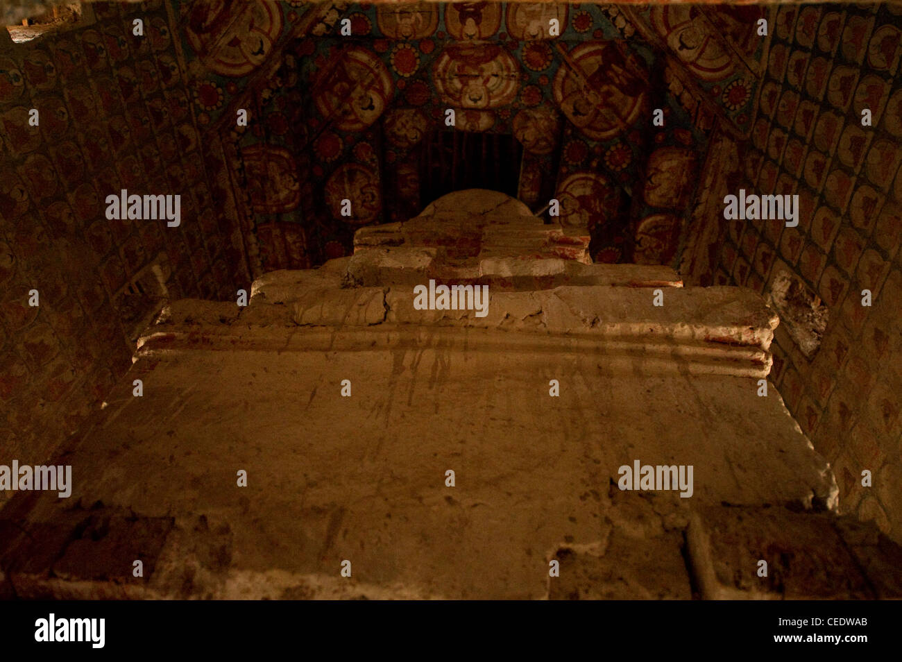 10th century murals of the ancient Alchi Monastery in a village beyond ...