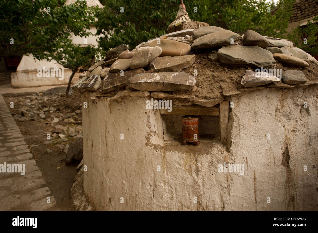The ancient Alchi Monastery in a village beyond Leh, Ladakh contains ...
